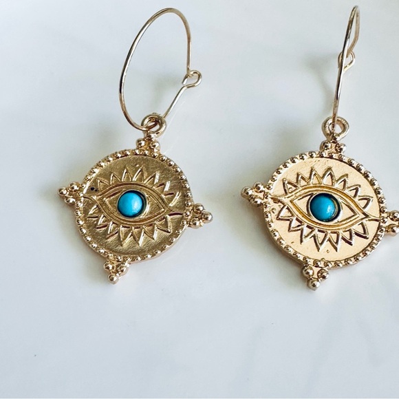 Jewelry | 23 Egyptian Revival Eye Of Horus Evil Eye Earrings Antiqued ...